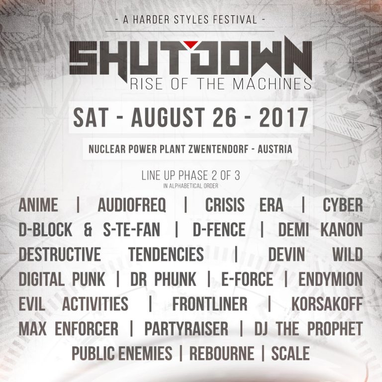 Austria's brand new Shutdown Festival presents Line Up Phase 2 - Hard News