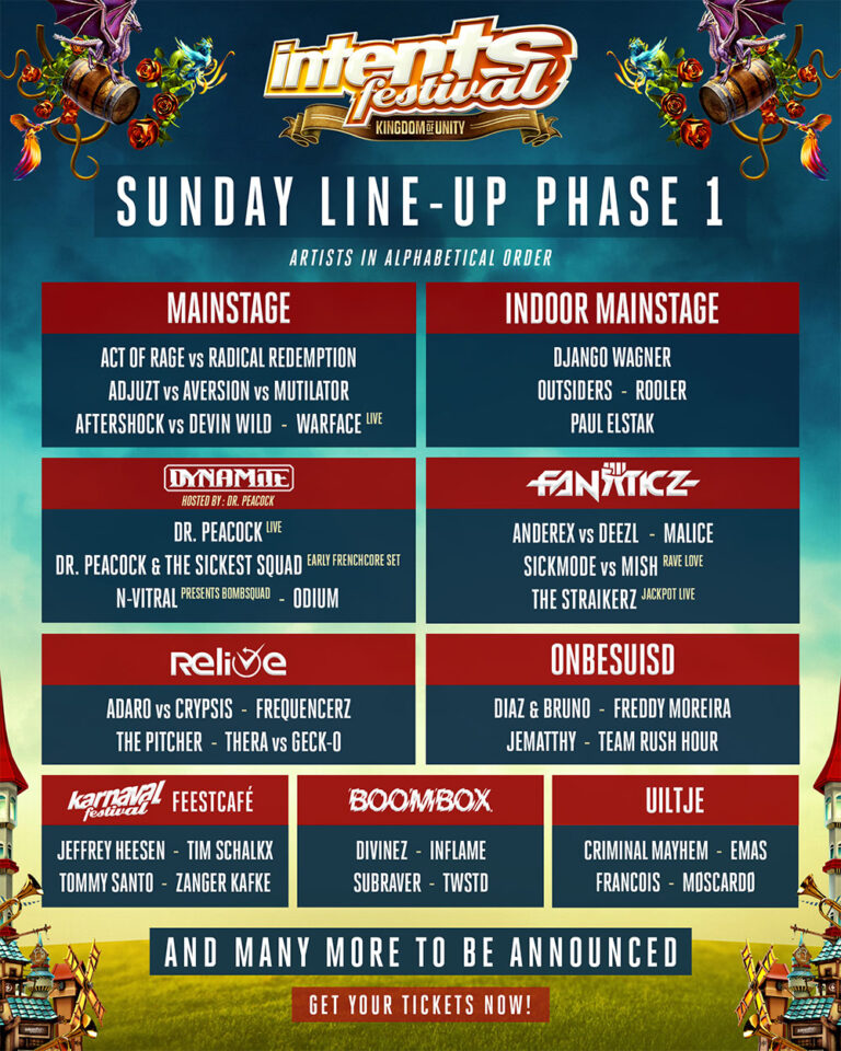 Intents Festival reveals first artists of royal line-up: "Kingdom of ...